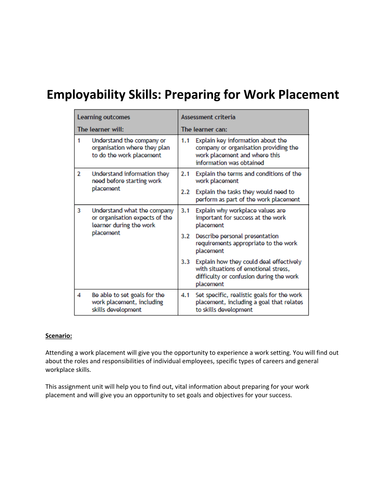 Employability Skills: Preparing and Learning from Work Experience ...