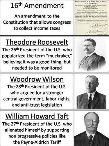 The Progressive Era Word Wall Cards | Teaching Resources