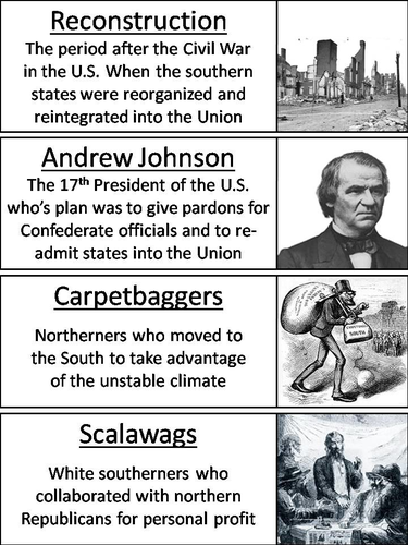 Reconstruction Word Wall Cards | Teaching Resources