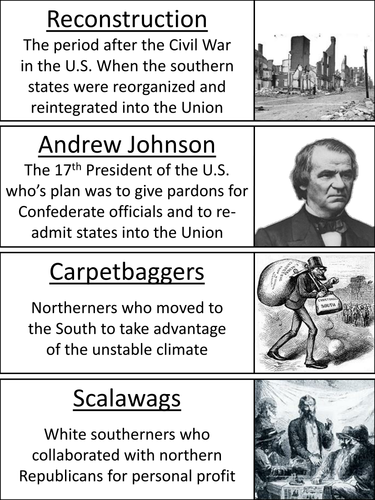 Reconstruction Word Wall Cards | Teaching Resources