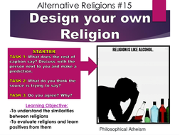 Design your own religion - Alternative Religions | Teaching Resources