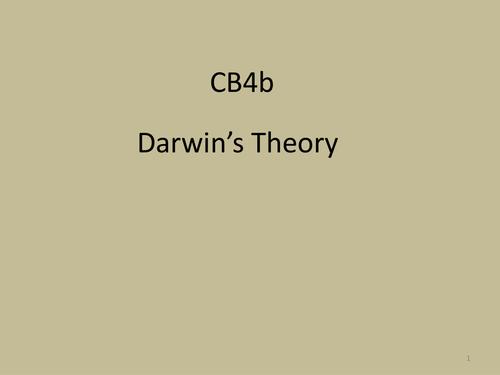 CB4b - Darwin's Theory | Teaching Resources CB4b - Darwin's Theory | Teaching Resources