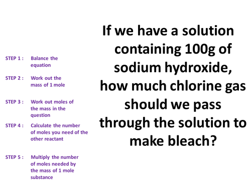 New GCSE Chemistry (Science) Percentage by Mass & Reacting Masses ...