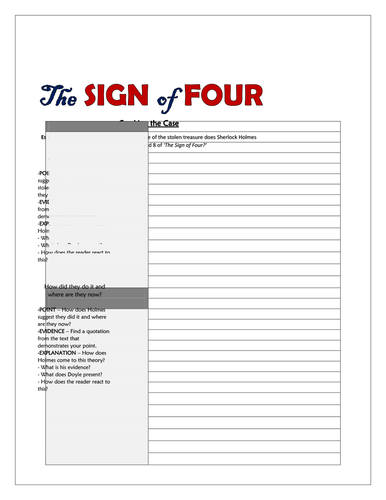 The Sign of Four - Cracking the Case! | Teaching Resources