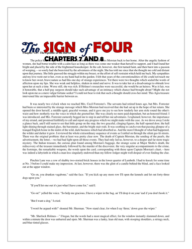 The Sign of Four - Cracking the Case! | Teaching Resources