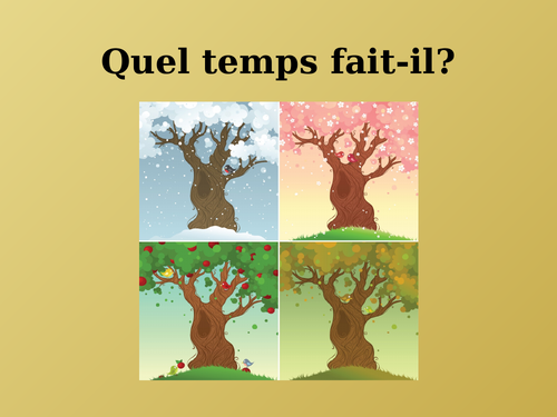 Temps (Weather in French) PowerPoint | Teaching Resources