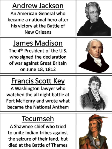 War of 1812 Word Wall Cards | Teaching Resources