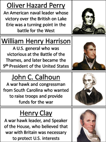 War of 1812 Word Wall Cards | Teaching Resources