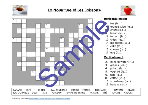French Food Worksheets (La Nourriture) | Teaching Resources