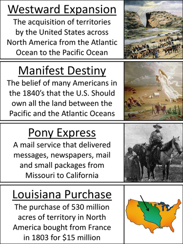 Westward Expansion Word Wall Cards | Teaching Resources
