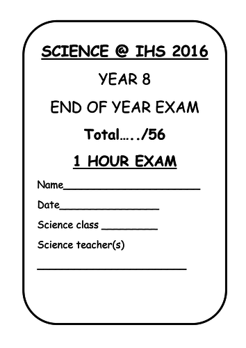 KS3 EXPLORING SCIENCE END OF YEAR TESTS YEAR 7, 8 AND 9 WITH MARK ... KS3 EXPLORING SCIENCE END OF YEAR TESTS YEAR 7, 8 AND 9 WITH MARK ...