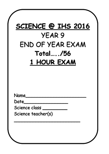 KS3 EXPLORING SCIENCE END OF YEAR TESTS YEAR 7, 8 AND 9 WITH MARK ...