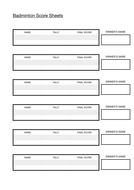 Physical Education: Badminton Serving Activity Cards by kstrick92 ...