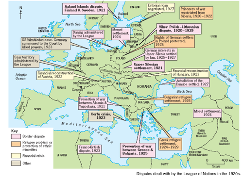 GCSE Material: Disputes in the 1920s League of Nations | Teaching Resources