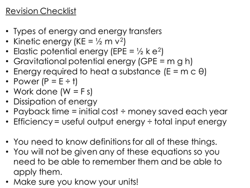 Chapter 1 - Energy | Teaching Resources