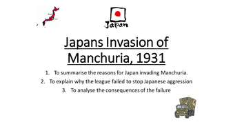 GCSE Material: The Manchurian Crisis Observation Lesson | Teaching ...