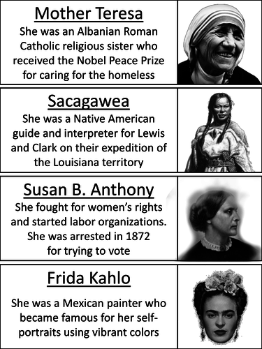 Women's History Month Word Wall Cards | Teaching Resources