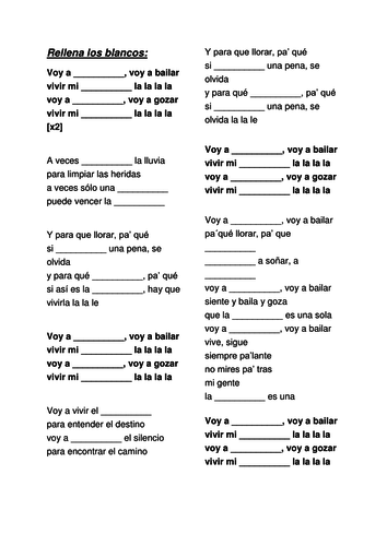 Spanish Song Lessons | Teaching Resources