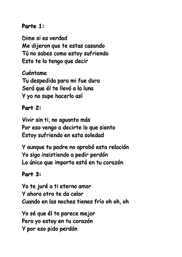 Spanish Song Lessons | Teaching Resources