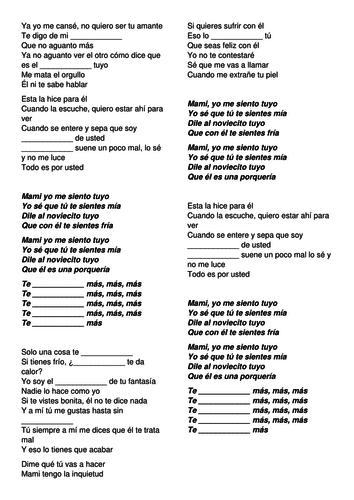 Spanish Song Lessons | Teaching Resources