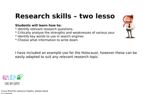 Research skills - 2 lessons to teach students how to research any topic ...