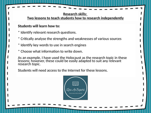 Research skills - 2 lessons to teach students how to research any topic ...