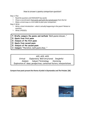 Poetry Comparison (AQA GCSE English Literature) | Teaching Resources