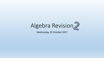 GCSE Higher level Algebra Revision | Teaching Resources