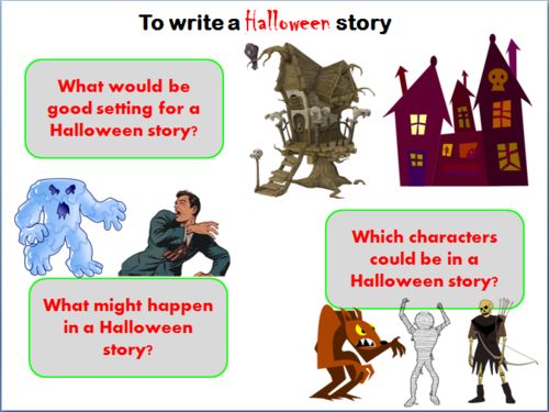 Halloween Short Story Creative Writing Lesson (KS2 English) | Teaching ...