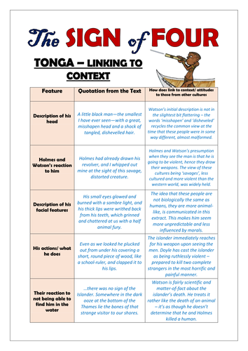 The Sign of Four - Tonga! | Teaching Resources