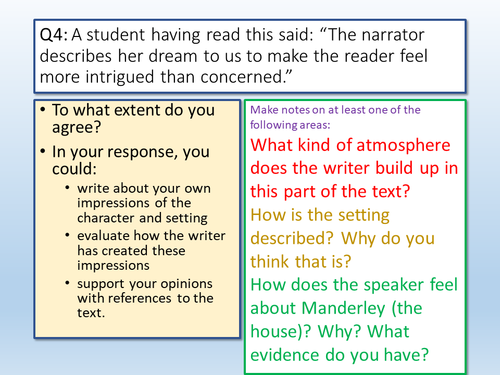 AQA English Language Paper 1 Q4 Evaluation | Teaching Resources