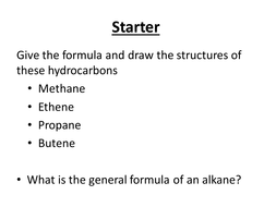 Cracking of alkanes (GCSE Chem) | Teaching Resources