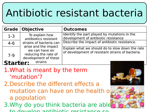 NEW AQA GCSE Trilogy (2016) Biology - Evolution of antibiotic resistant ...