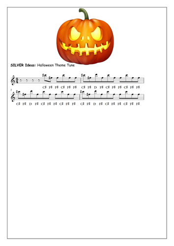 HALLOWEEN Sheet Music for Guitar and Keyboard | Teaching Resources
