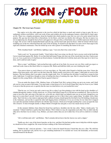 The Sign of Four - The Ending: The Testimony of Jonathan Small ...