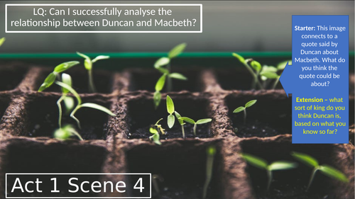 Act 1 Scene 4 Macbeth GCSE English Literature 9-1 | Teaching Resources