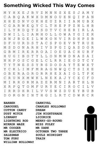 Something Wicked This Way Comes Word Search | Teaching Resources