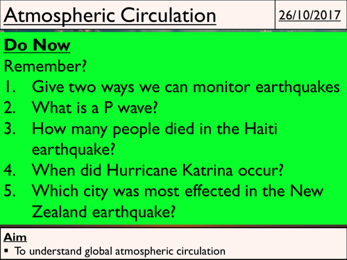 IGCSE The Natural Environment - Weather | Teaching Resources