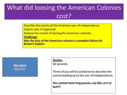AQA Britain empire, migration amd the people: America | Teaching Resources