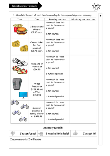 Estimating with money | Teaching Resources