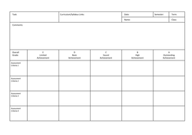 Clean and Clear Assessment Rubrics | Teaching Resources