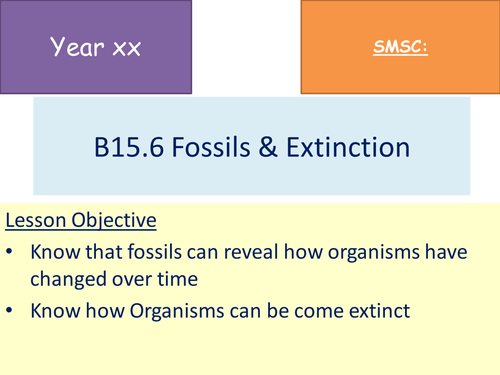 Fossils & Extinction Lesson - AQA GCSE (4.6.3) (B15.6) | Teaching Resources