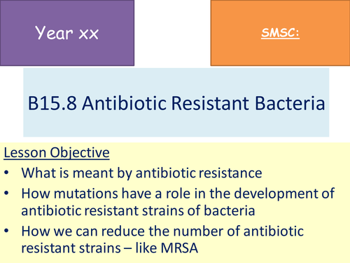 Antibiotic Resistant Bacteria Lesson - AQA GCSE (4.6.3) (B15.8 ...