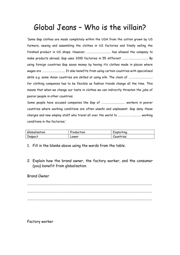 Economic Development - Development | Teaching Resources