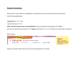 Related Calculations | Teaching Resources