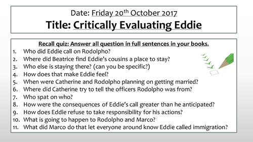 A View From the Bridge Complete Scheme - 14 lessons | Teaching Resources