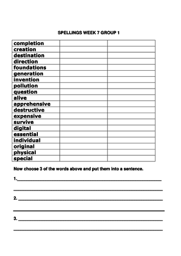Year 5/6 spelling bundle with differentiation, plus every week of ...