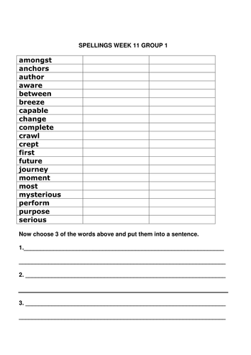 Year 5/6 spelling bundle with differentiation, plus every week of ...