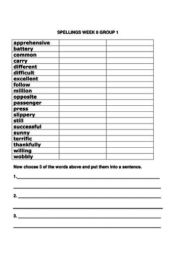 Year 5/6 spelling bundle with differentiation, plus every week of ...