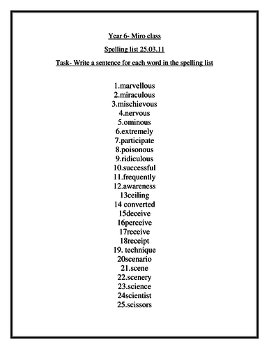 Year 5/6 spelling bundle with differentiation, plus every week of ...